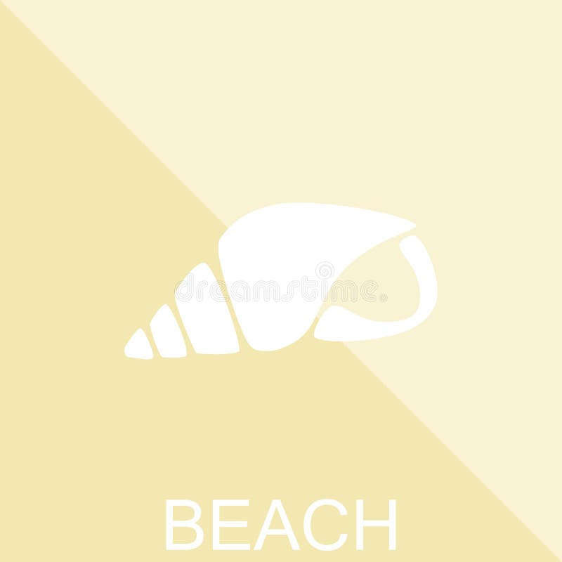 Summer Beach Poster. Shell Icon Stock Illustration - Illustration of ...