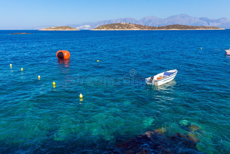 Summer Beach Scene, Crete stock photo. Image of mediterranean - 77263884