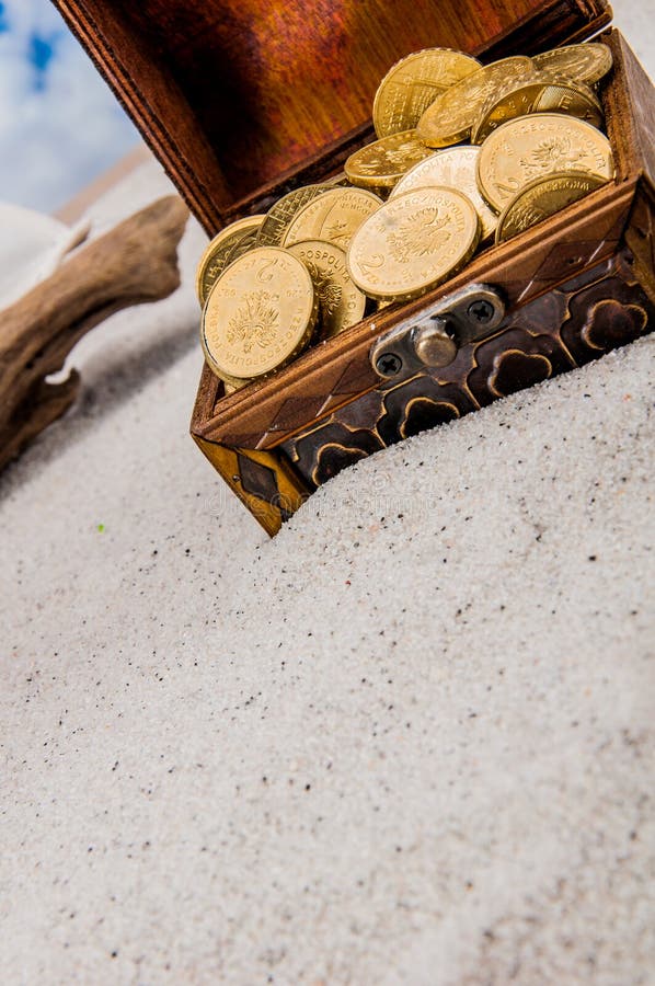 Summer Beach Stuff with Blue Sky Background Stock Image - Image of sand ...