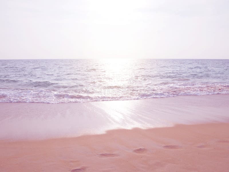 Summer Beach at Sunset with Soft Style Stock Image - Image of filter ...