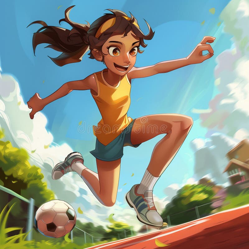 Summer Beach Team Games in Cartoon Style Stock Illustration ...