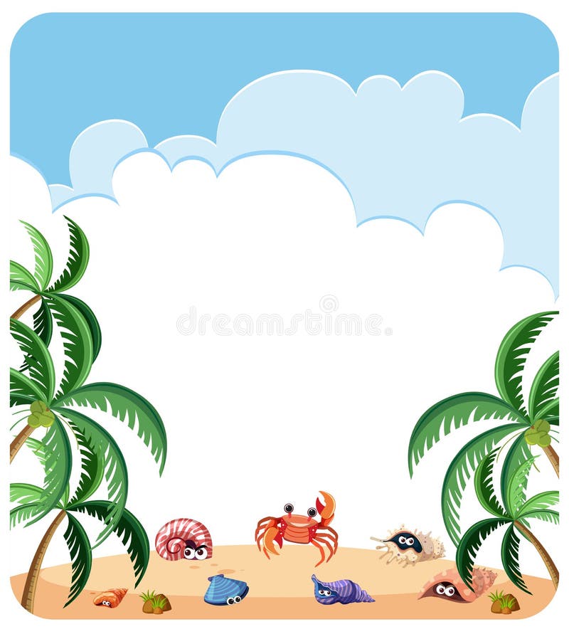 A summer beach template stock vector. Illustration of poster - 122874725