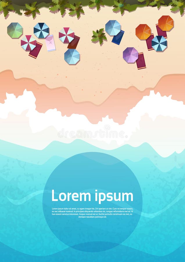 Summer Beach Vacation Set Sand Tropical Holiday Banner Stock Vector ...