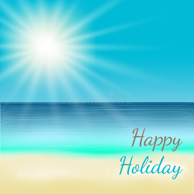 Vector Beach Holiday Background Stock Vector - Illustration of seascape ...