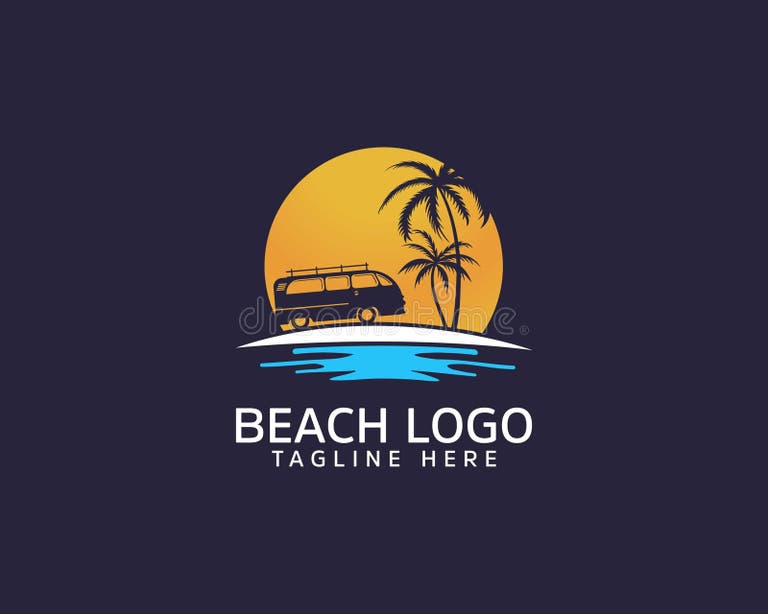 Summer Beach Vector Design Template. Summer Beach Logo. Stock Vector ...