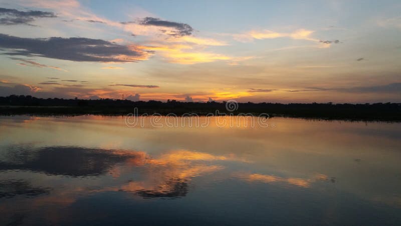 Summer Beautiful View in the Evening Stock Image - Image of beautiful ...