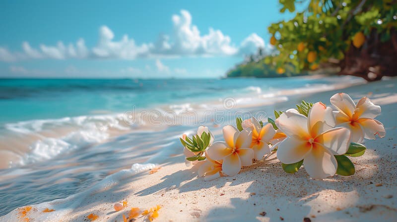 Summer beauty of flowers stock illustration. Illustration of travel ...