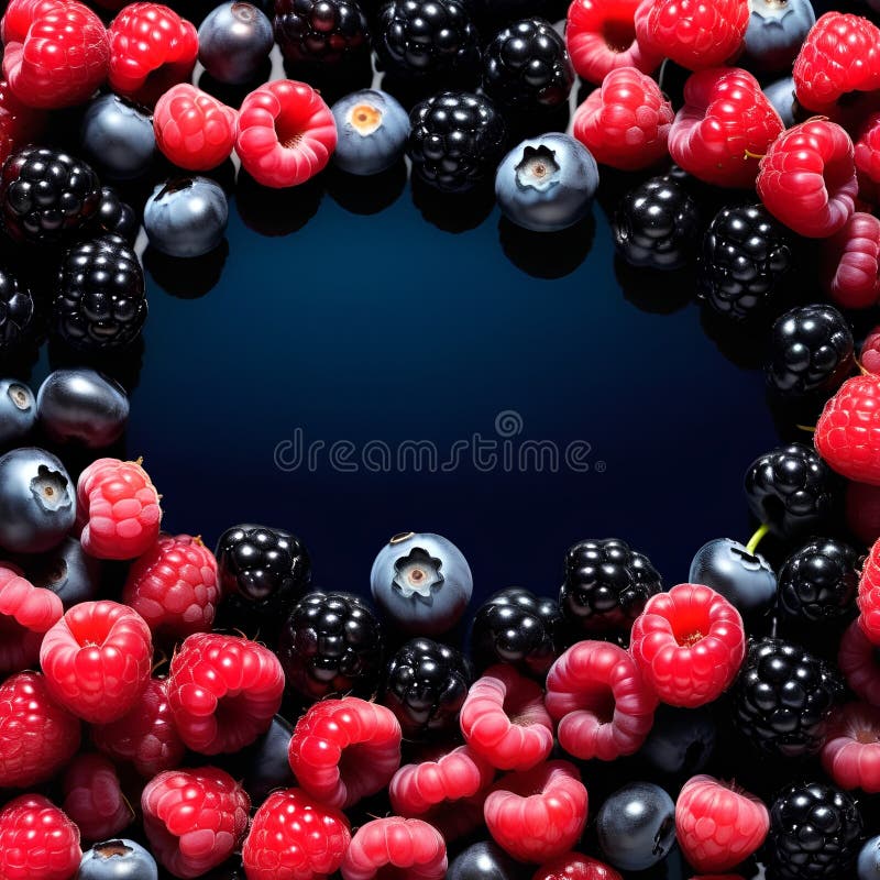 Summer Berries on the Table Illuminated by the Sun in the Garden Stock ...