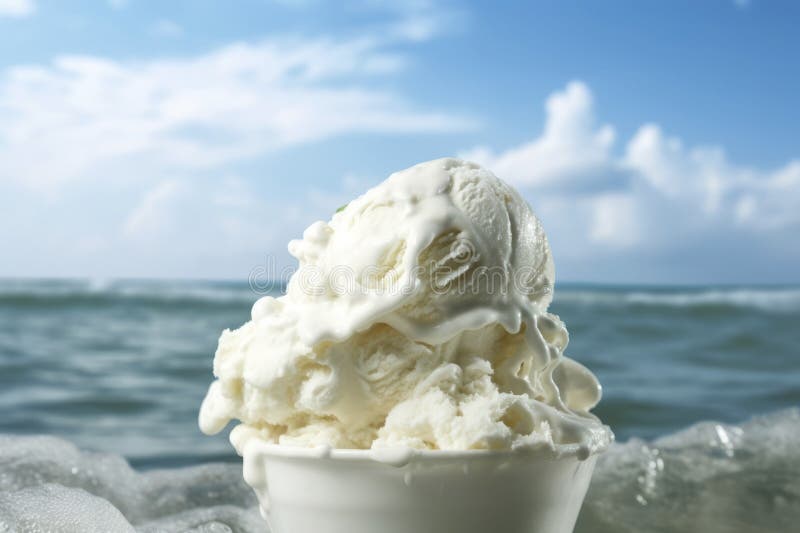 Summer Bliss Ice Cream Cone Stock Illustration Illustration Of