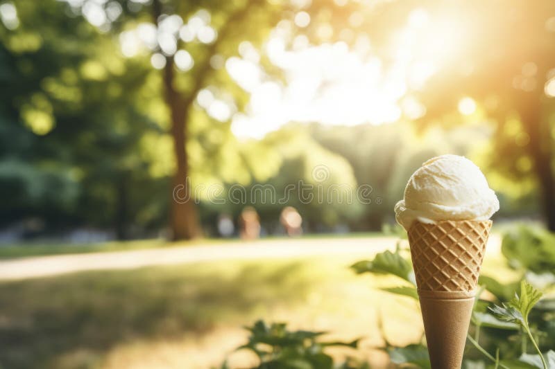 Summer Bliss Ice Cream Cone Stock Illustration Illustration Of Sandy