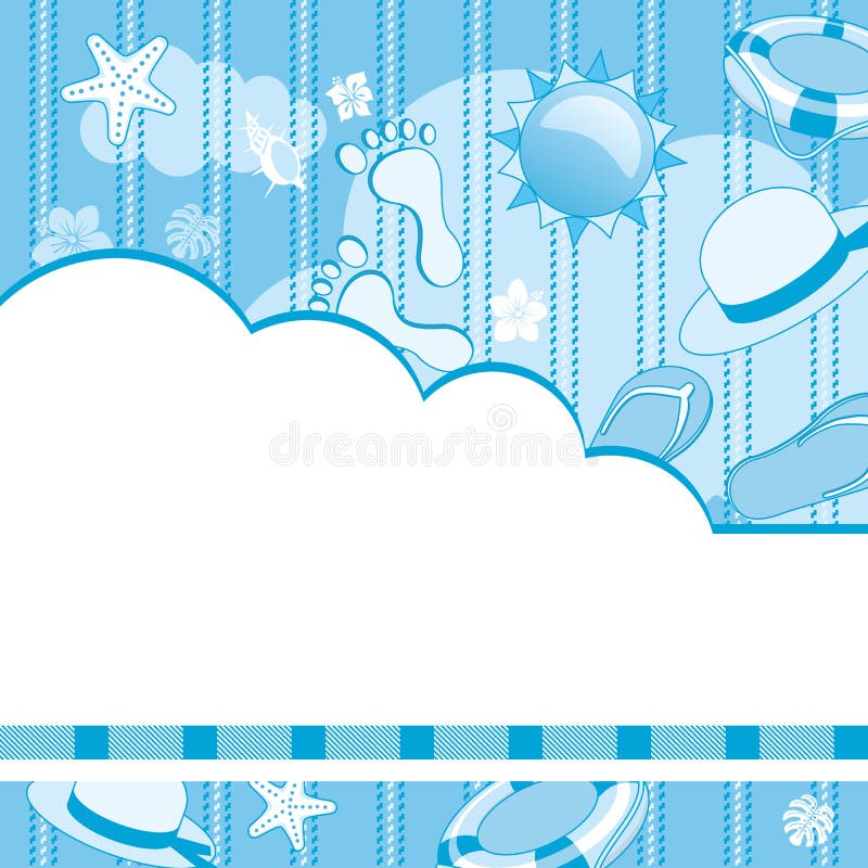 Summer blue background stock vector. Illustration of summer - 19306084