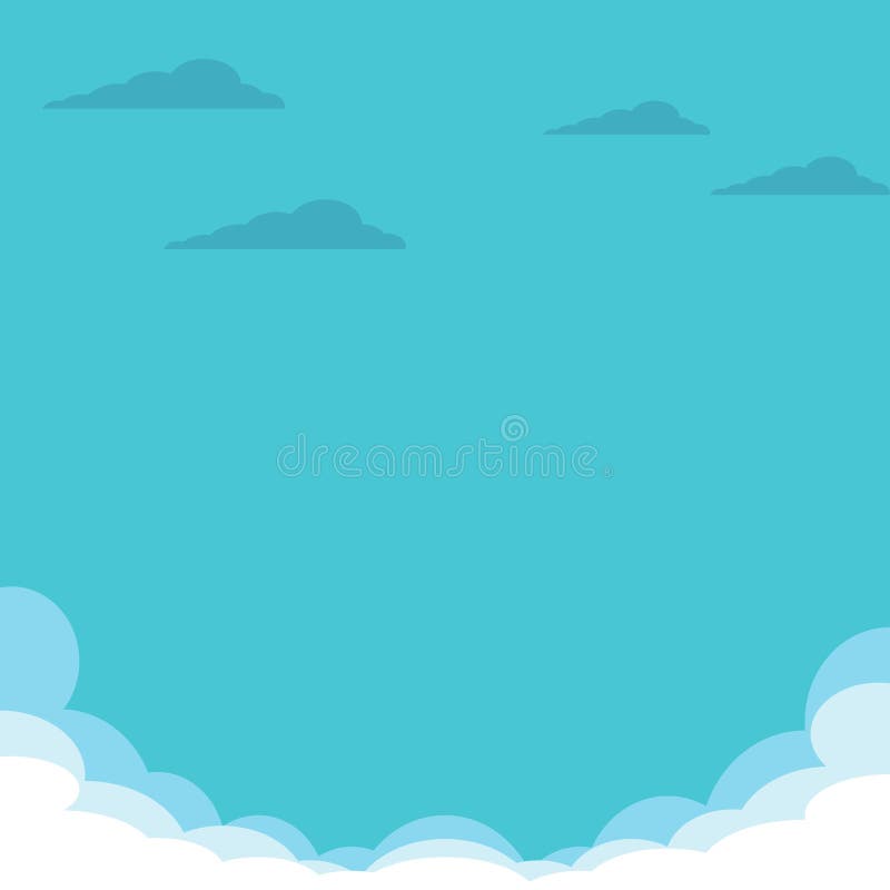 Summer Blue Cloud Gradient Color Background with Clouds. Bright ...
