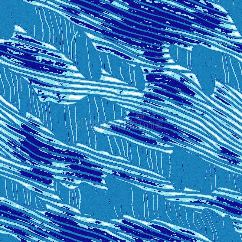 Summer Blue Dyed Wave Water Pattern with Broken Linear Stripe Effect ...