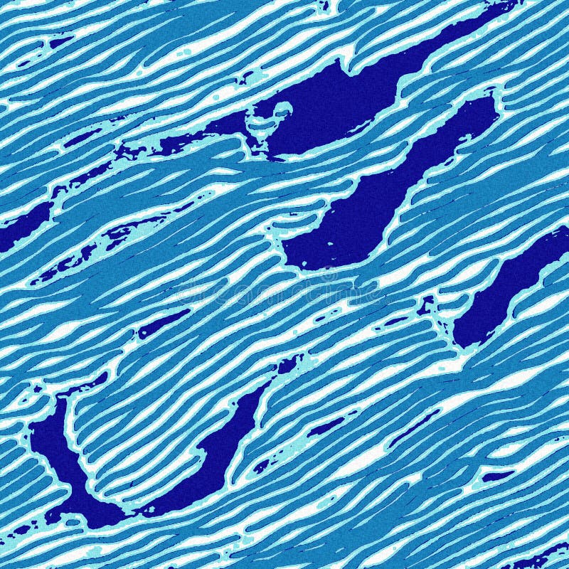 Summer Blue Dyed Wave Water Pattern with Broken Linear Stripe Effect ...