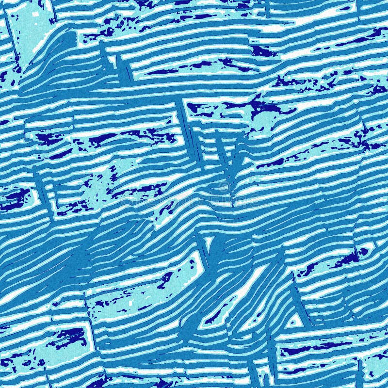 Summer Blue Dyed Wave Water Pattern with Broken Linear Stripe Effect ...