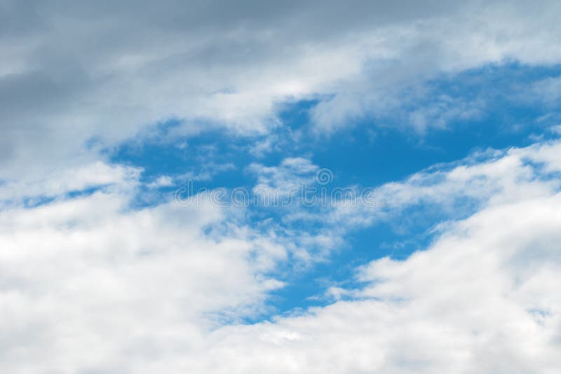 Summer Blue Sky Cloud Background. Vivid Cyan Landscape in Environment ...