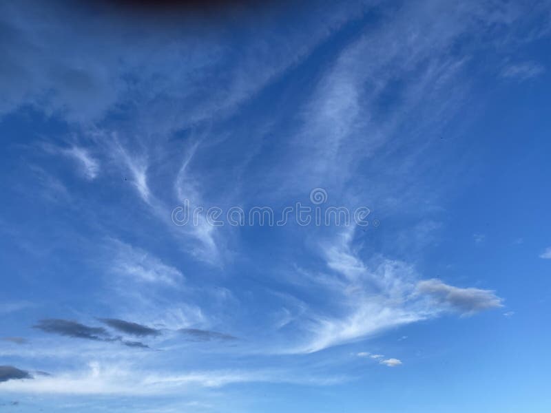 Summer Blue Sky with Clouds. Beautiful Blue Sky. Stock Image - Image of ...