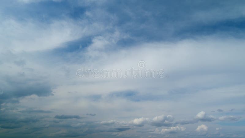 Summer Blue Sky with Fluffy White Clouds. White Clouds Float Across the ...