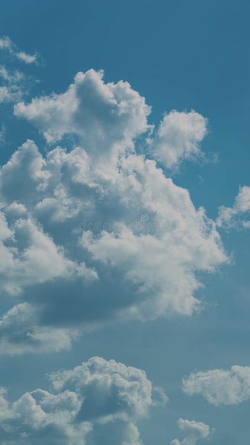 Summer Blue Sky. Gently Cloud Sky Blue Moving in Blue Sky. Sky Fluffy ...