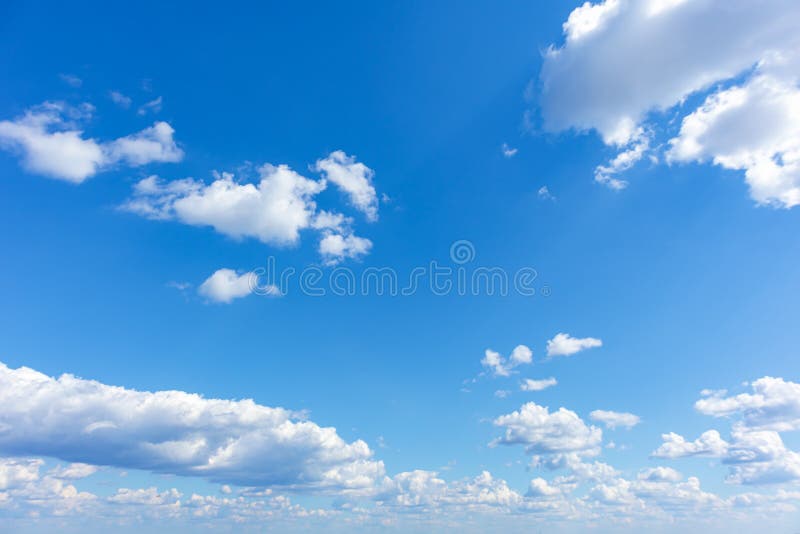 Summer Blue Sky with White Beauty Clouds. Stock Image - Image of ...