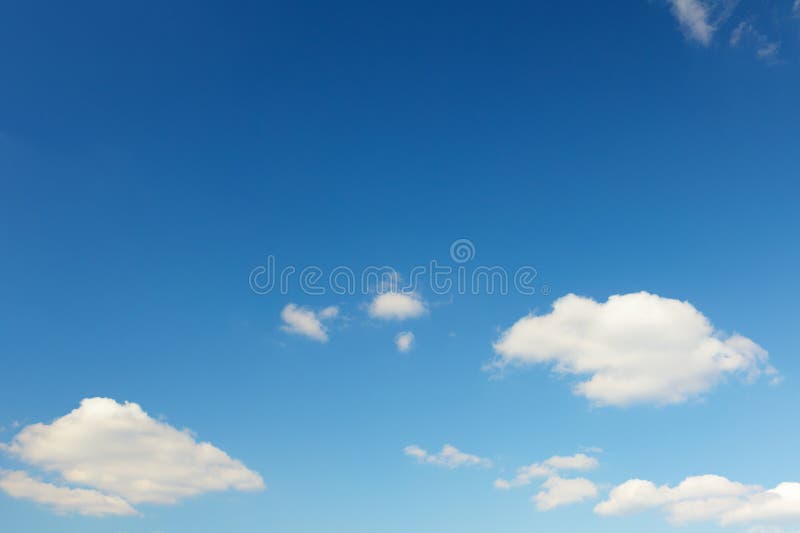Summer Blue Sky with White Beauty Clouds. Stock Image - Image of scenic ...