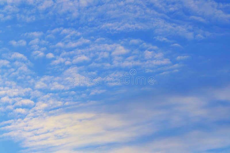 Summer Blue Sky with White Beauty Clouds. Stock Image - Image of ...