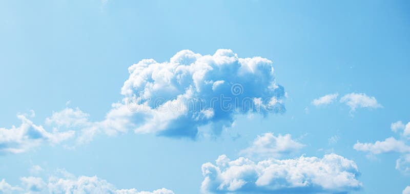 Summer Blue Sky with White Beauty Clouds. Stock Image - Image of white ...