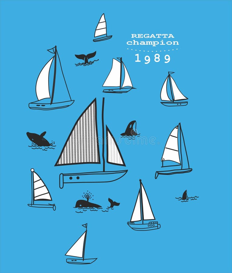 Summer Boat Surfing Beach Tropical Vinta Design Vector Stock Vector ...