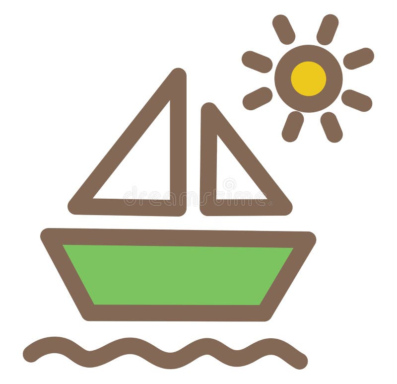 Summer Boat Surfing Beach Tropical Vinta Design Vector Stock Vector ...