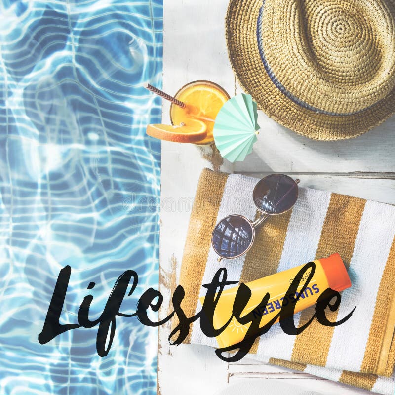 Summer Break Holiday Rest Vacation Concept Stock Photo - Image of towel ...