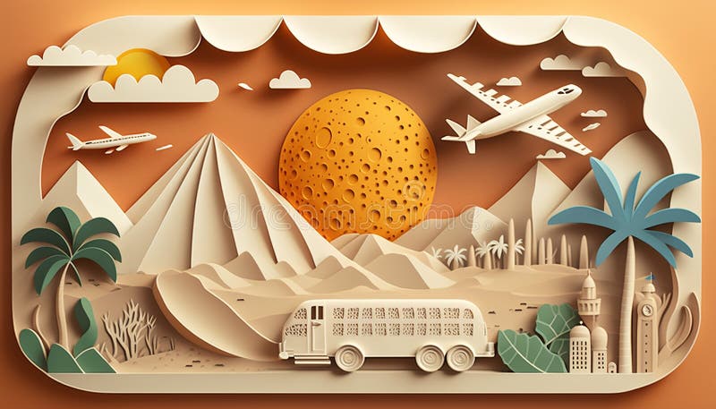 Summer Break Illustration of Vacation. Generative AI Stock Illustration ...