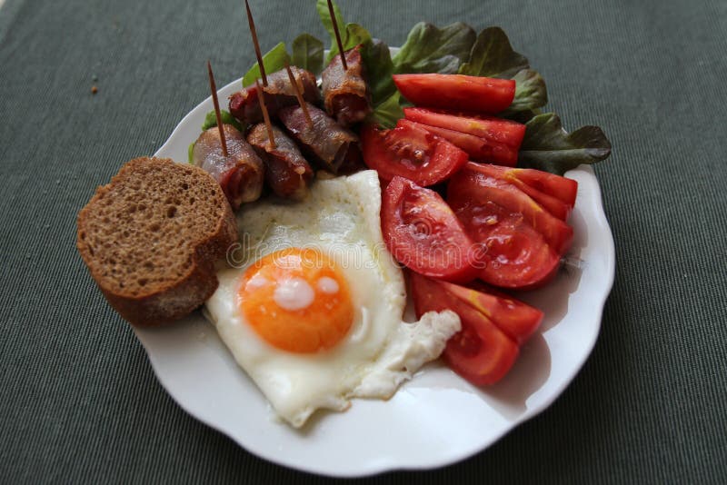 Summer Breakfast stock photo. Image of plate, slice - 102347988