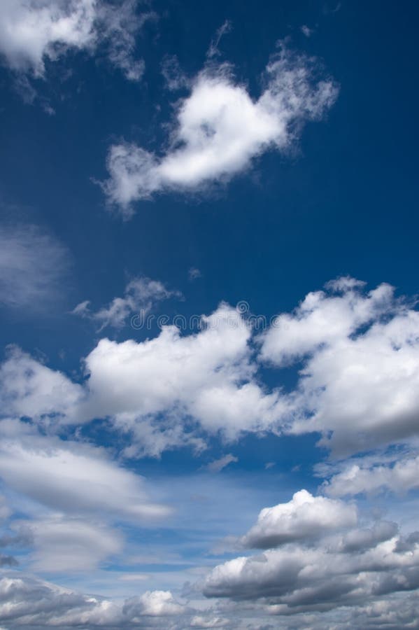 Summer Bright Blue Sky with Clouds Outdoor Background Stock Photo ...