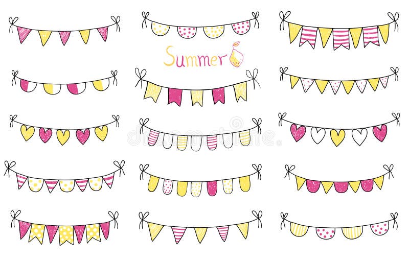 Bunting Outlines Stock Illustrations – 15 Bunting Outlines Stock ...