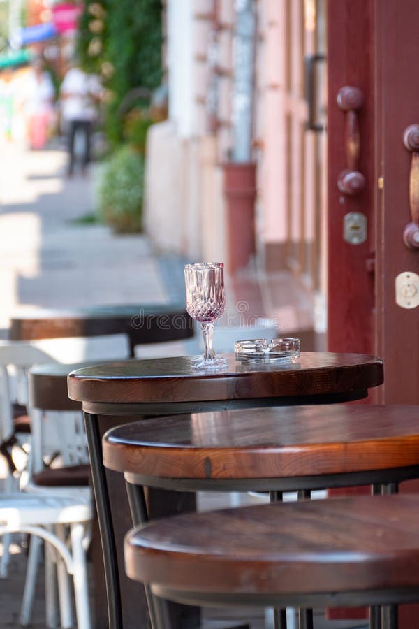 Summer Cafe in Sunlight, Close Up Stock Photo - Image of empty, high ...