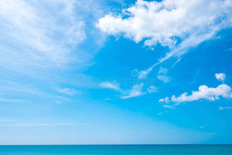 Summer Calm Sea and Blue Sky Background. Stock Photo - Image of natural ...