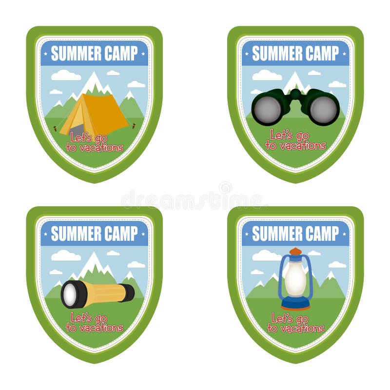 Summer Camp stock illustration. Illustration of background - 62498145