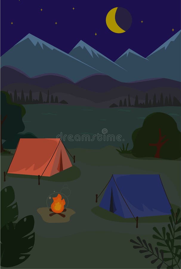 Camp Night Scene Stock Illustrations – 1,348 Camp Night Scene Stock ...