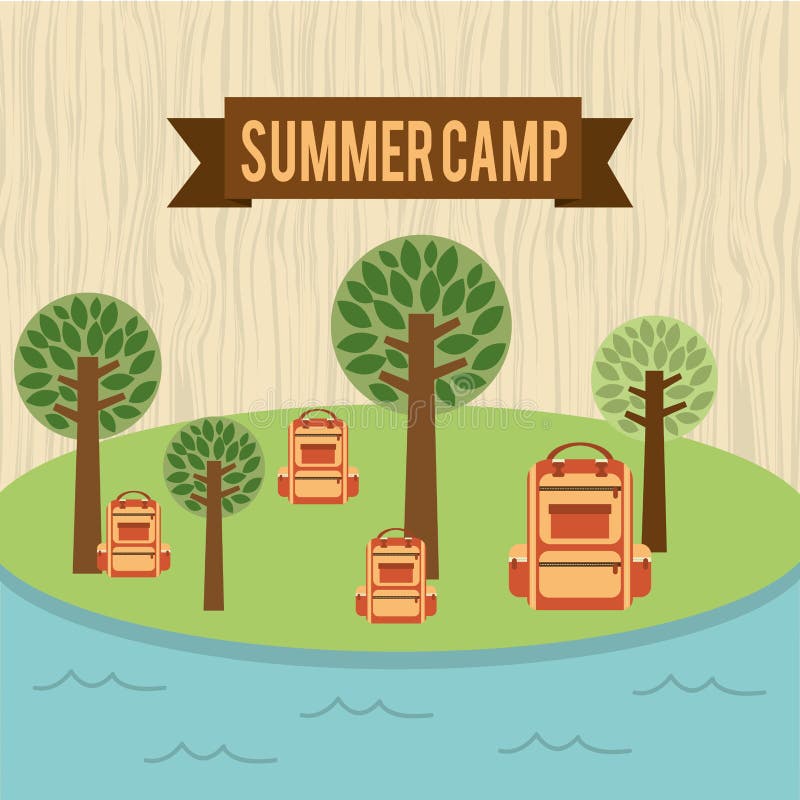Summer camp design stock illustration. Illustration of sign - 73116811
