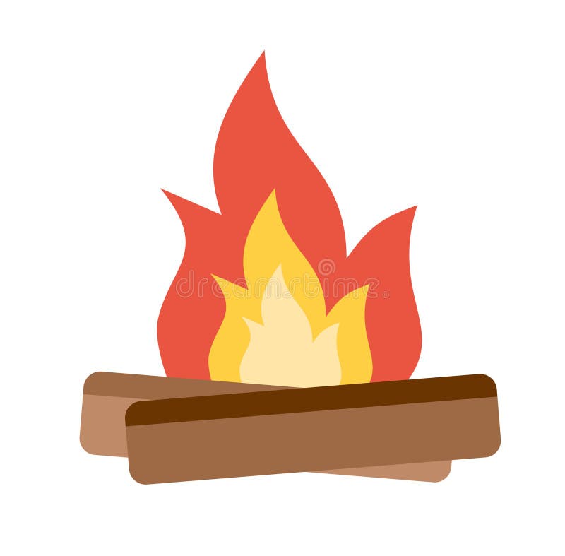 Summer Camp Fire. Design Element for Poster, Card. Vector Illustration ...