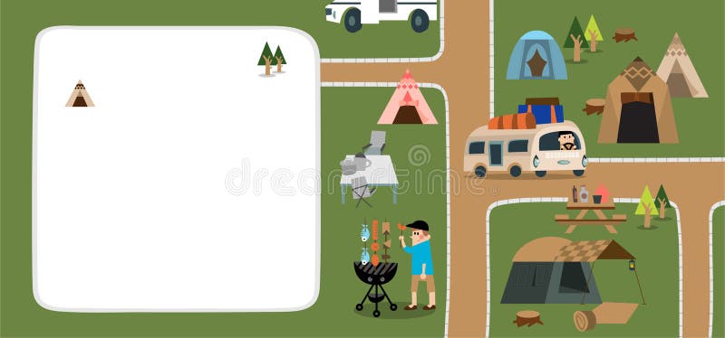 Summer camp frame stock vector. Illustration of travel - 41737248