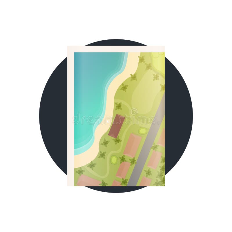 Summer Camp Icon Map. Vector Flat Illustration. Stock Vector ...