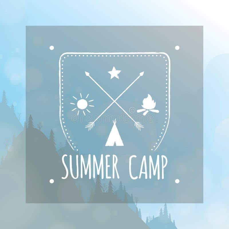 Summer Camp Label. Vector Illustration Decorative Design Stock Vector ...