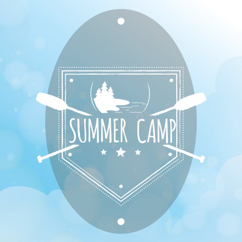 Summer Camp Label. Vector Illustration Decorative Design Stock ...