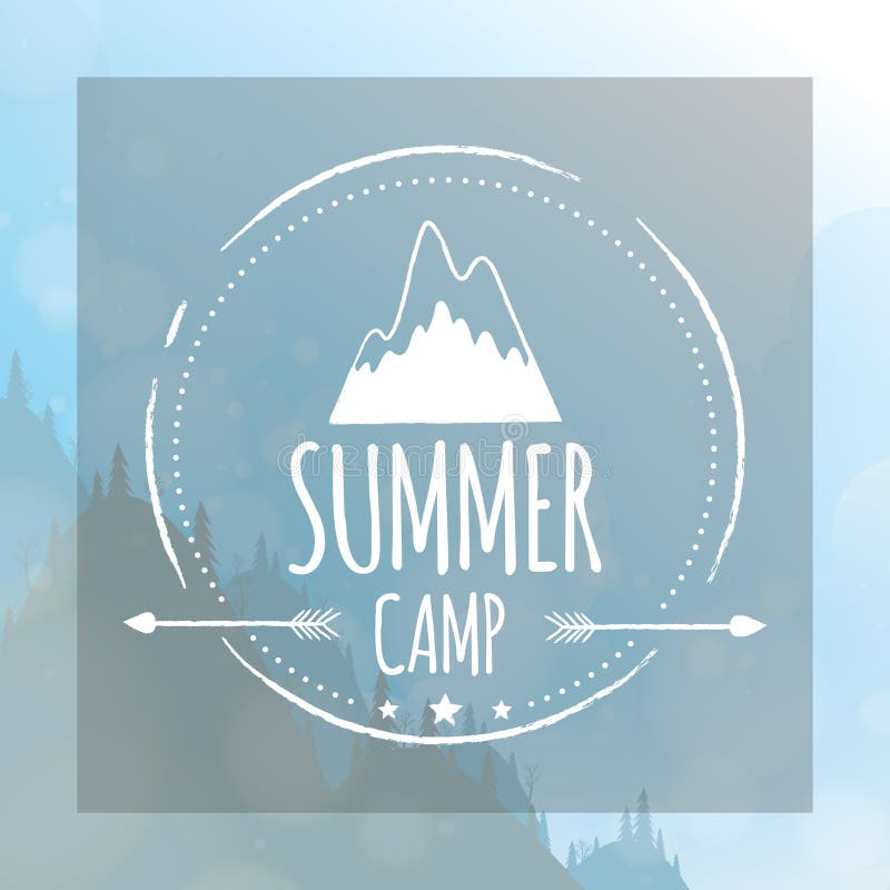 Summer Camp Label. Vector Illustration Decorative Design Stock ...