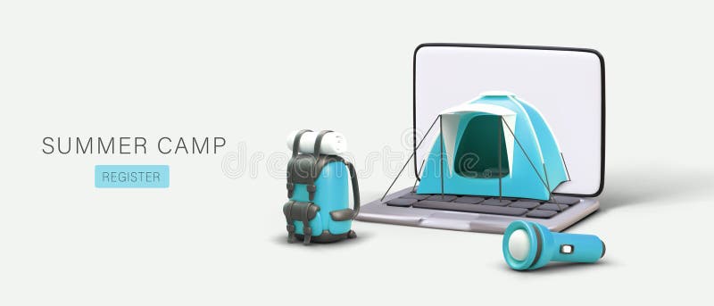 Summer Camp. Online Registration. Link Button Template Stock Vector ...