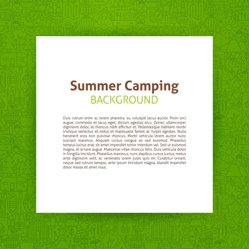 Summer Camp Paper Template stock vector. Illustration of hike - 75484531