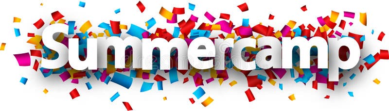 Summer Camp Sign with Colorful Brush Strokes. Stock Vector ...