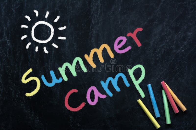 Summer camp stock image. Image of message, summer, calligraphy - 118884463