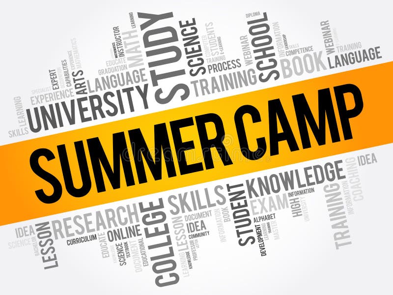 Summer Camp Word Cloud Collage Stock Illustration - Illustration of ...